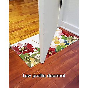 Toland Home Garden 800538 Love Blooms Spring Door Mat 18x30 Inch Flower Outdoor Doormat for Entryway Indoor Entrance