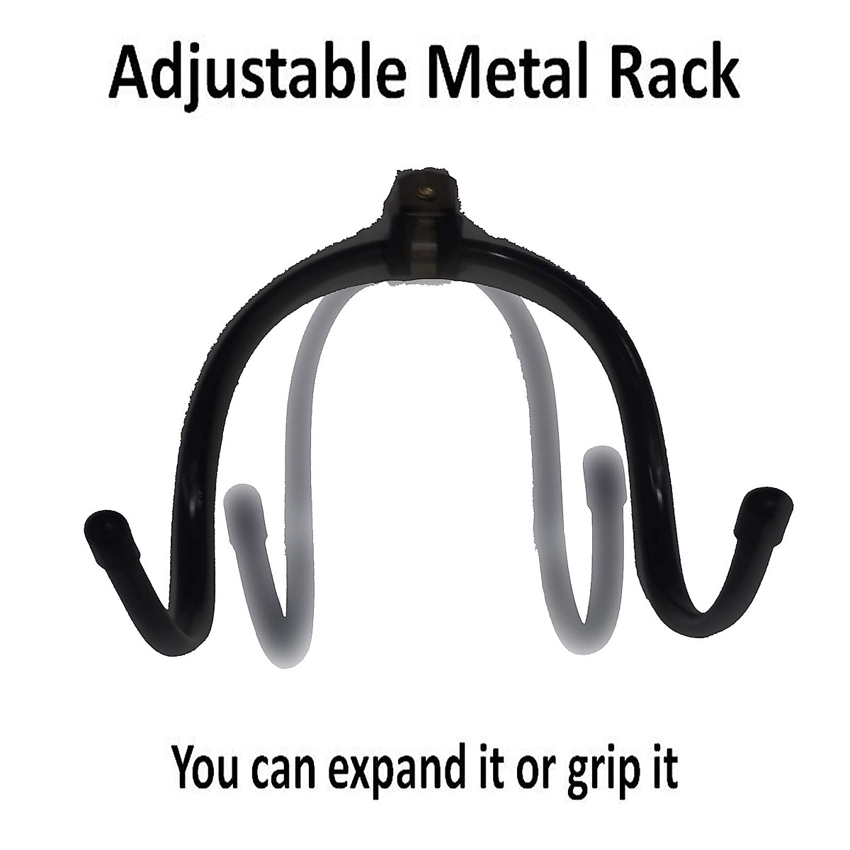 Pmsanzay （2 Pack） W-Type Claw Rack — Universal Football Holder Rack for All Football Wall Mount Sports Ball Holder Ball Rack Storage Football Display Ball Stand Steel Black -No Ball Included