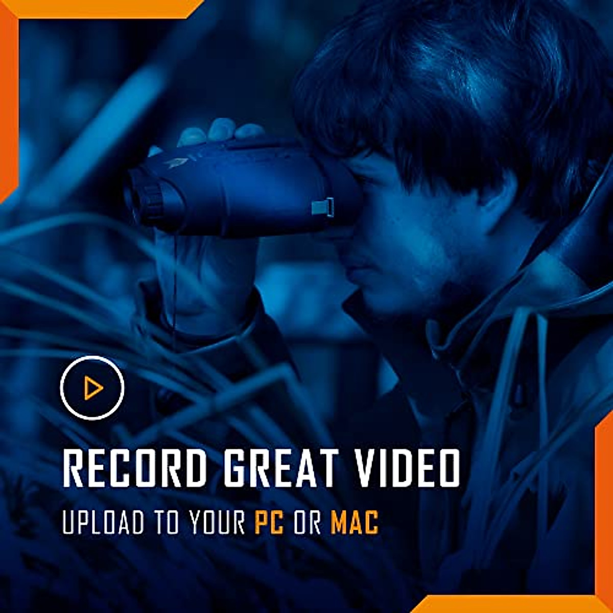 Nightfox 110R Handheld Night Vision Goggles | 7X Optical Magnification, Long Range | Digital Infrared Night Vision Binoculars for Hunting, Survival Gear and Equipment | Infrared Camera with Recording