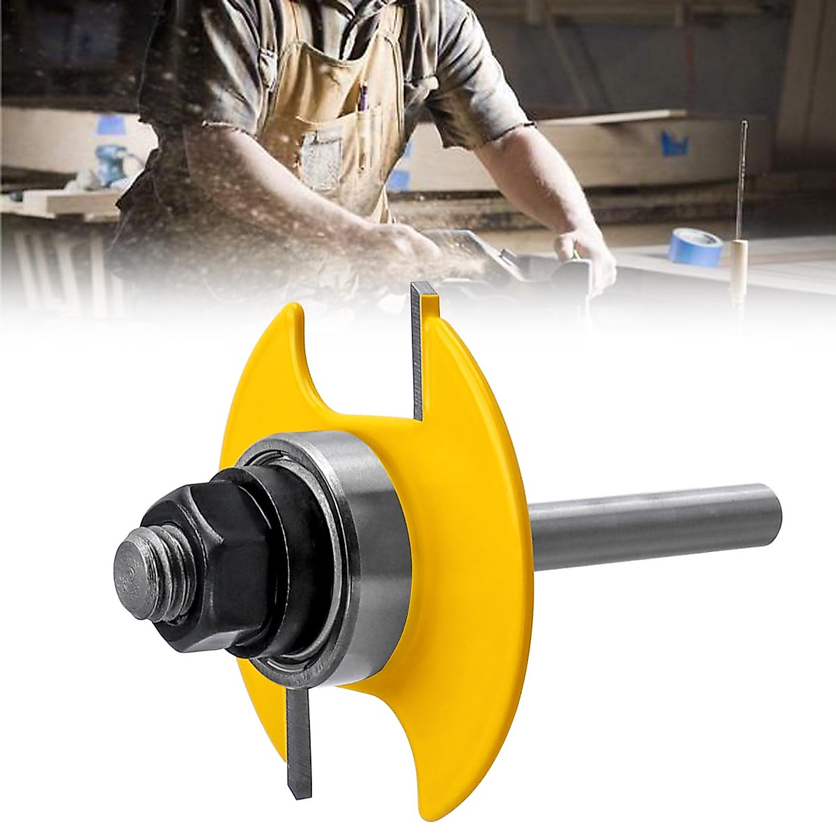 Mesee Biscuit Router Bit 1/4 Inch Shank Biscuit Joint Slot Cutter Woodworking Slotting Router Bit Wood Jointing Milling Tool - 1/16 Inch Cutting Height