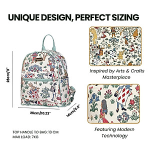 Signare Tapestry Casual Backpack Rucksack Women School Bags with Floral Design (Poppy, DAPK-POP)