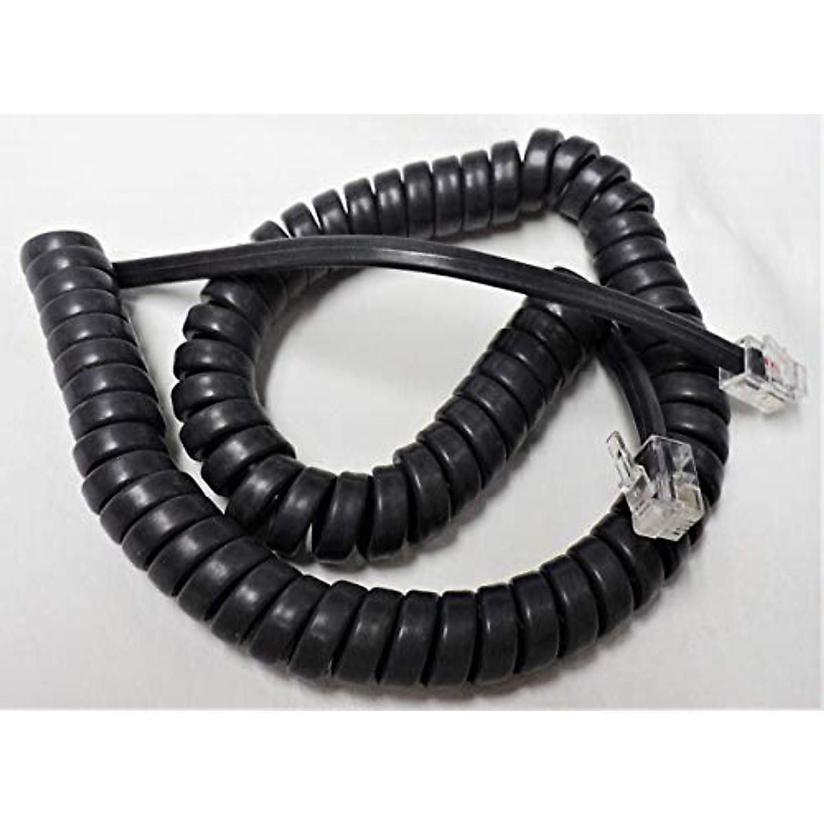 DIY-BizPhones 5-Pack of Gray 9' Ft Cisco Compatible Handset Receiver Cords IP Phone 7800 7900 8800 SPA Series 7841 7861 7940 7941 7942 7945 7960 7961 7962 8811 8841 8851 Charcoal Curly Coil Lot