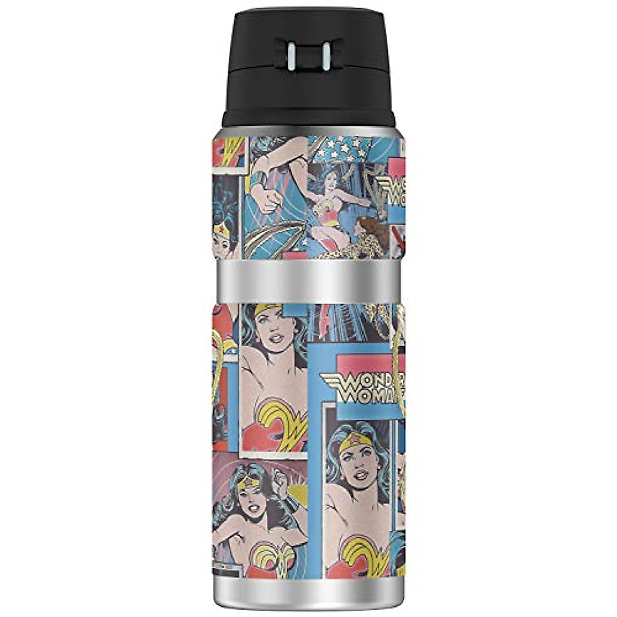 Wonder Woman Collage, THERMOS STAINLESS KING Stainless Steel Drink Bottle, Vacuum insulated & Double Wall, 24oz