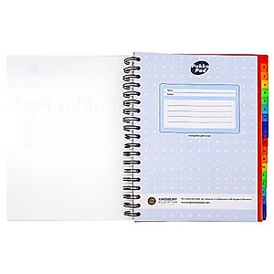 Pukka Pad B5 Vocabulary Book with 520 Word Capacity – Includes 20 Repositionable Alphabetised Dividers – Learn Synonyms, Antonyms, and Use in a Sentence – 100GSM