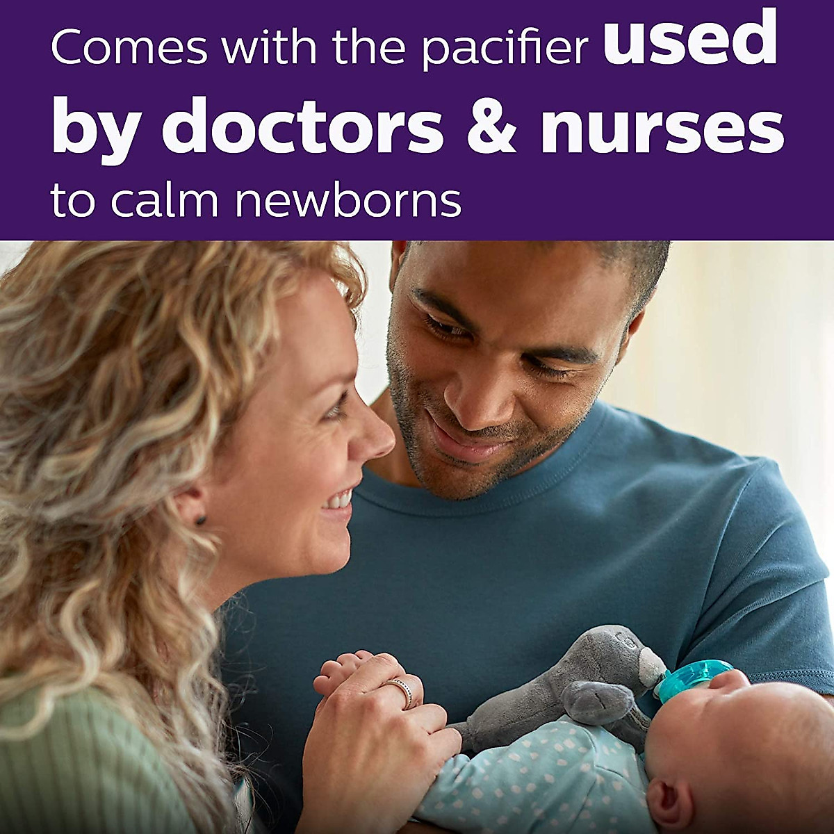 Philips AVENT Soothie Snuggle Pacifier Holder with Detachable Pacifier, Koala, 0m+, SCF347/06