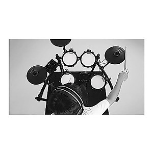 NuX DM-210 All Mesh Head Entry-Level Recordable Digital Drum Kit with Mesh Drum Pads, Independent Kick Drum, Diverse Sound Library, and Coach Function