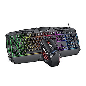 Computers & Accessories Gaming Keyboard Mouse Multimedia Office Mechanical Large Keyboard and Mouse Set Boards