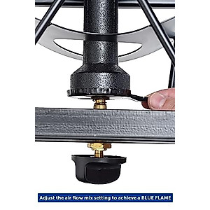 Flame King 200,000 BTU Propane Burner Gas Stove Heavy Duty Turkey Fryer/Camp Cooker, Portable with Stand Great for Outdoor Cooking, Home Brewing & Canning