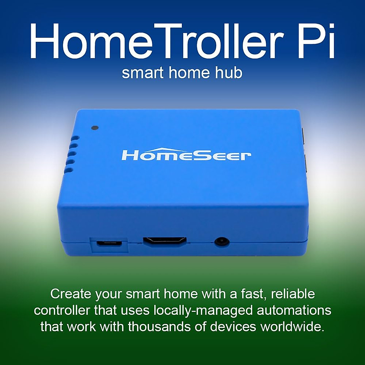 HomeSeer HomeTroller Pi G8 Smart Home Hub, 800 Series Long Range Radio, Compatible with Z-Wave, Zigbee, Tuya, HUE, Nest, Ecobee and Much More, Locally Managed Automations