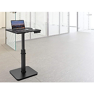 Monoprice Single Motor Sit-Stand Desk Pedestal, 110 lbs. Weight Capacity, for Laptops, Compact Computer Setups, & Office Work - Workstream Collection