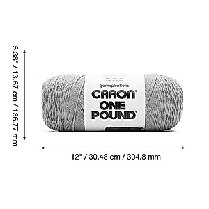 Caron One Pound Kelly Green Yarn - 2 Pack of 454g/16oz - Acrylic - 4 Medium (Worsted) - 812 Yards - Knitting, Crocheting & Crafts