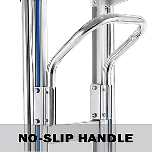 TOPDEEP Heavy Duty Aluminum Hand Truck, Industrial Convertible Hand Truck Dolly Large Size, Utility Cart Converts from Hand Truck to Platform Cart with 10" Hi Tech Rubber Wheels