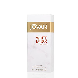 Jovan White Musk Eau de Cologne Spray, Enticing Cologne for Women, Vegan Formula, 2.0oz