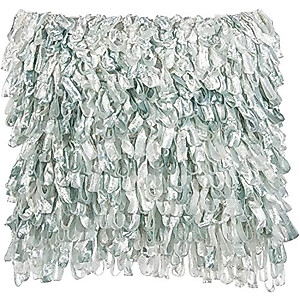 Mina Victory Life Styles Ribbon Loops Seafoam 20" X 20" Throw Pillow