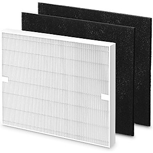 CAN-MEAGEREN Replacement H13 HEPA Filter Compatible with Coway Airmega AP-1512HH / AP-1518 / AP-1519P / 200M Mighty Air Purifiers, 3-Stage Filtration (1 HPEA + 2 Carbon Pre-Filter)