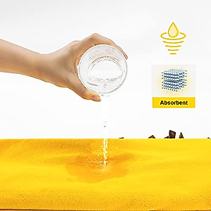 SYNPOS Baby Towels Hooded, Hooded Baby Towel with 5 Washcloths, Ultra Absorbent, Perfect Newborn Essential Cute Lion Design - 30 x 30 Inch