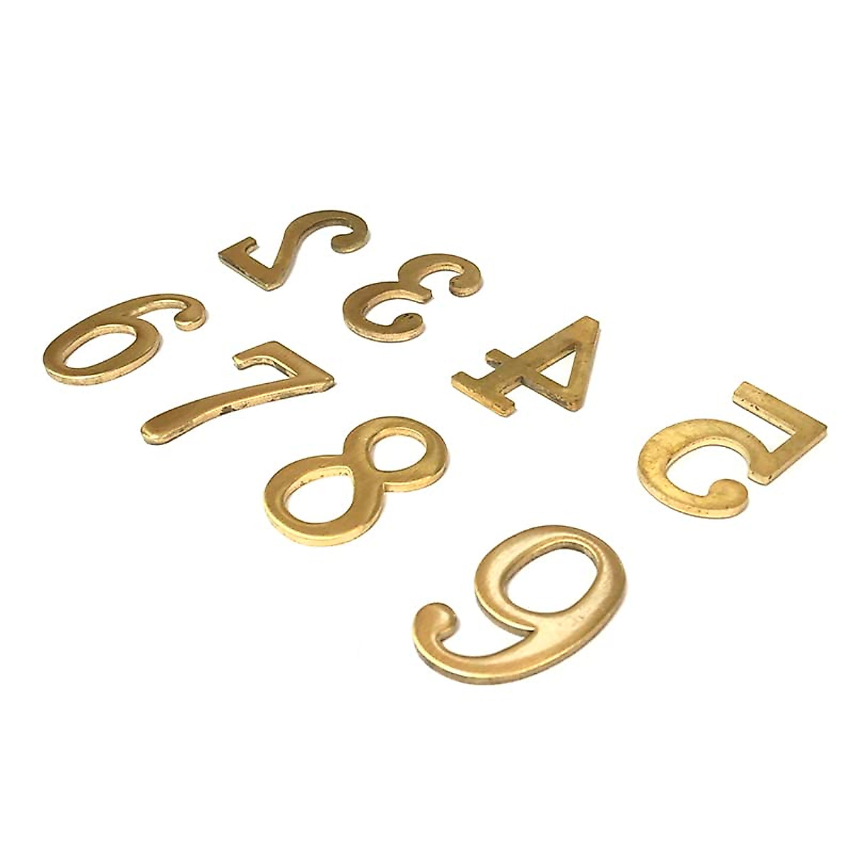 1Pcs Mailbox Numbers 2 Inch Brass House Numbers for Outside,Self Adhesive 3D Address Numbers for House, Apartment, Office, Hotel Room, Mailbox Signs,Brass (No.5)