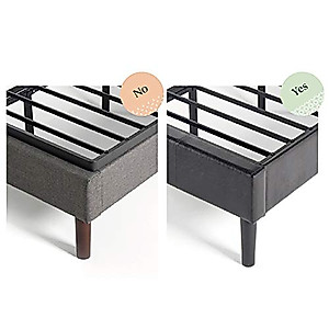 Zinus Gulzar Easy Assembly Quick Lock 1.6 Inch Bunkie Board / Bed Slat Replacement, Queen, Black