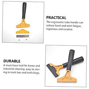 PRETYZOOM 1pc Razor Scraper Cleaning Shovel Tile Cleaning Tool Plastic Steel Ceramic Cleaning Scraper