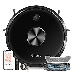 Ultenic D5s Pro Robot Vacuum and Mop Combo, 3000Pa Strong Suction, Row-by-Row Cleaning, APP Control, Self-Charging, Works with Alexa, Boundary Strips, Good for Pet Hair, Hard Floor and Carpet