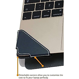 Broonel - Profile Series - Blue Leather Laptop Case - Compatible with ASUS Chromebook Flip C214 11.6"