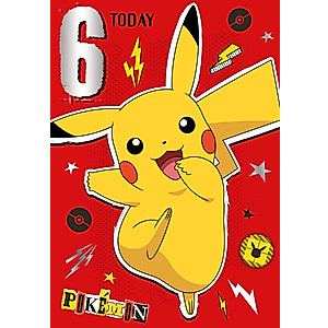 Danilo Promotions LTD Pokemon Birthday Card, 6 Today