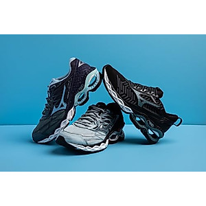 Mizuno Men's Wave Creation 20 Knit Running Shoe, Black-Stormy Weather, 8