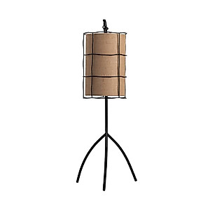 Crestview Collection Miller Metal Table Lamp in Black