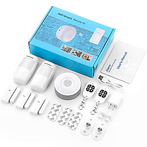 Smart Security System WiFi Alarm System Kit Wireless with APP Push and Calling Alarms DIY No Monthly Fee for Home Apartment Office Store and Business