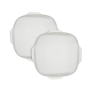 W&P Reusable Silicone Stretch Lid, Brownie (8 x 8) Set of 2, Dishwasher Safe, Freezer Safe, LFGB/Premium Silicone, Microwave Safe, Clear