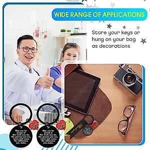 Sureio 72 Pcs Nurse Gift Include 24 Nurse Keychain with 24 Tassel Organza Bag and 24 Tag Thank You Gifts for Party(Black,Classic Style)