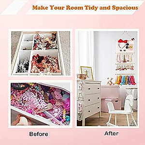 Samilcsp Bow Holder for Girls Hair Bows, Large Capacity Headband Organizer with a Storage Bag, Headband Hair Accessories Organizer Storage Display for Nursery Toddler Girls Room, Door, Closet, Wall