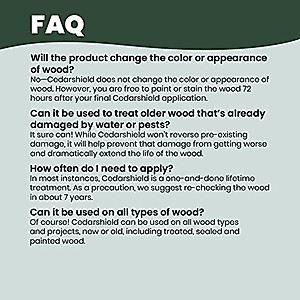 Cedarcide Cedarshield (1 Gallon) | Non-Toxic Wood Treatment and Stabilizer | Protects Wood from Moisture and Decay