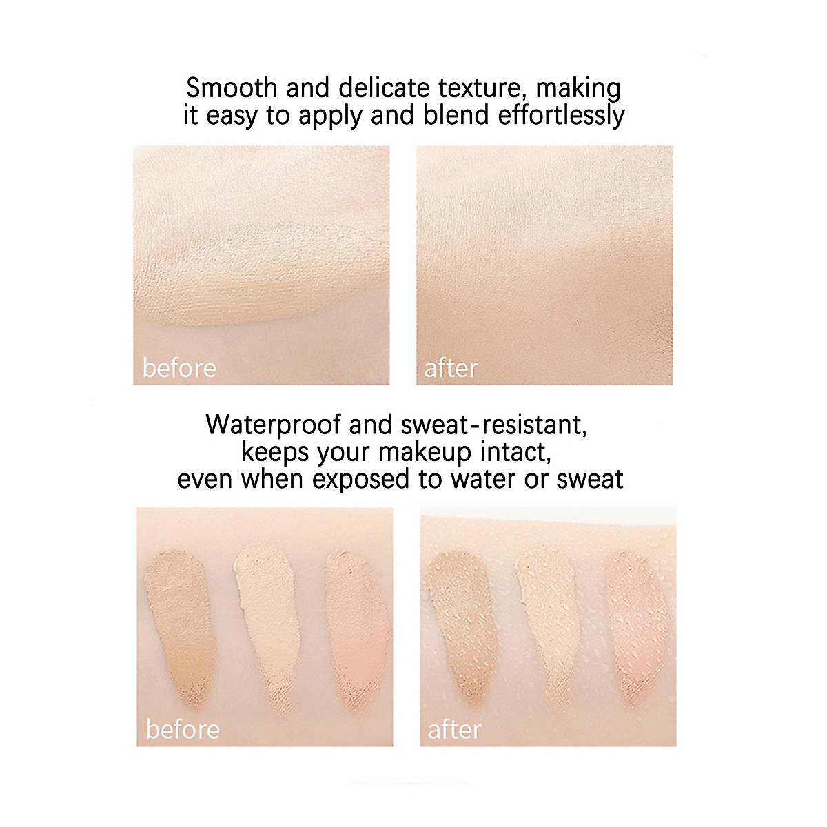 Mallofusa Single Color Face Makeup Concealer Foundation Palette Creamy Moisturizing 0.49oz (Green)