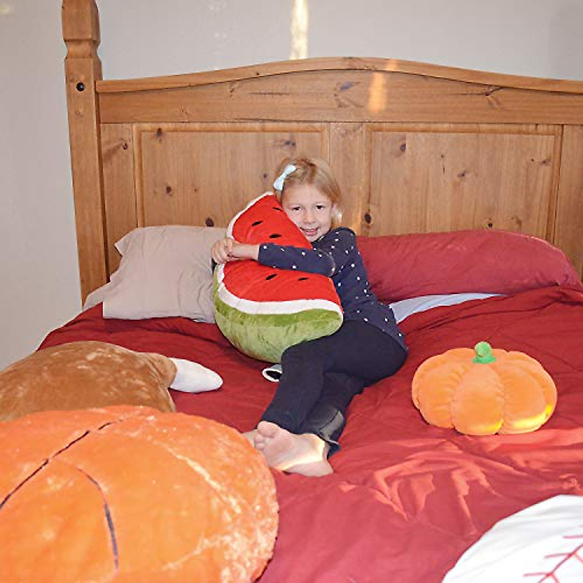 Watermelon Pillow Kids Stuffed Plush: Girls Melon Slice Throw Stuff Toy