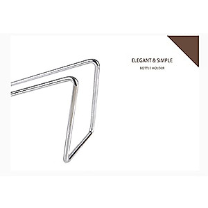 FrontierDecoration Frontier Simple Chrome Steel Wine Bottle Holder Tabletop Wine Rack