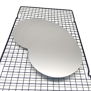 Mombake Cake Boards Rounds, 10-Pack Cake Stands Circle Base Cardboard Cakeboard(Silver, 6-Inch)