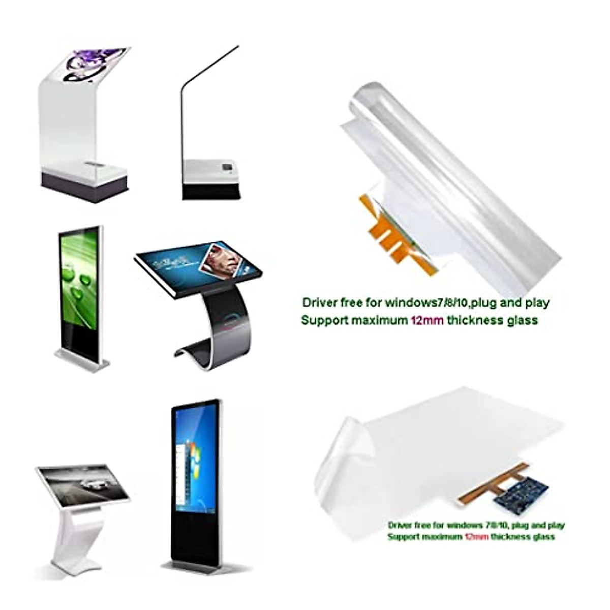 Multi Touch foil Film for 50Inch IR Touch Frame Window Display Capacitive Touch Switch for Interactive Touchscreen