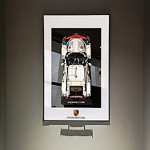 iLuane Display Wallboard for Lego 42083 Bugatti Chiron Bundle with Lego Porsche 911 RSR 42096, Collectibles Display Wallboard for Building Blocks (Only Display Wallboard)