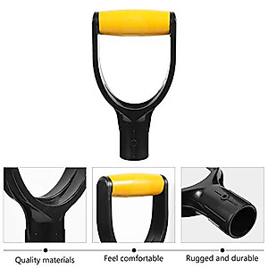 Cabilock Metal Serving Spoons D Grip Shovel Handle Grip Plastic for Snow Shovel Digging Raking Tool Grip Pike Pole 32mm Inner Diameter Garden Accessories Metal Forks