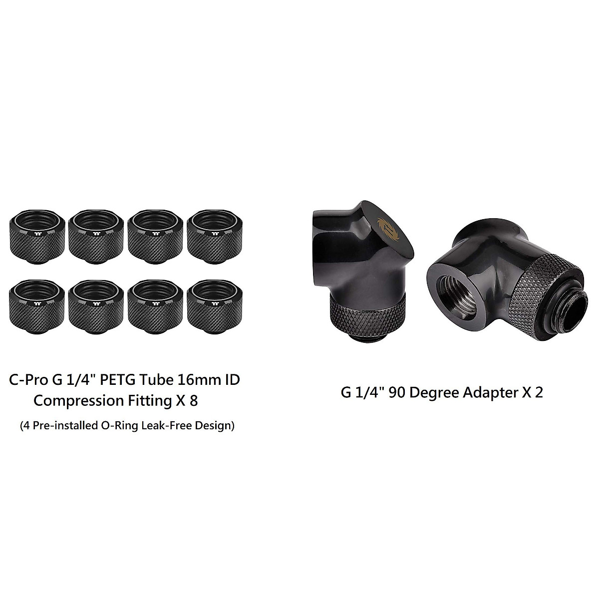 Thermaltake Pacific CL360 Max D5c Res/Pump 16.8 Million Color RGB (Alexa, Razer Chroma) Software Enabled Copper Radiator PETG Hard Tube Water Cooling Kit CL-W259-CU00SW-A