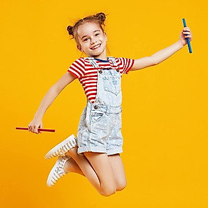 Juvale 24 Pack of Rhythm Sticks for Kids Bulk - 8 inches Wooden Lummi Sticks Music Toys - Classroom Preschool Percussion Instruments (4 Colors)