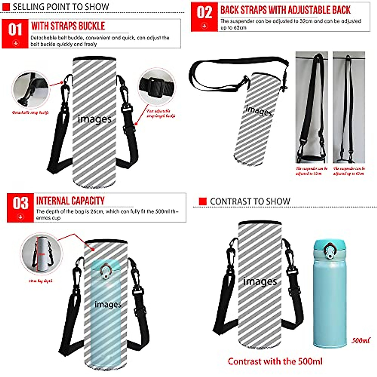 Belidome Horse Black School Backpack Set of 4 Lunch Bag Pencil Case Water Bottle Holder for Kids Girls