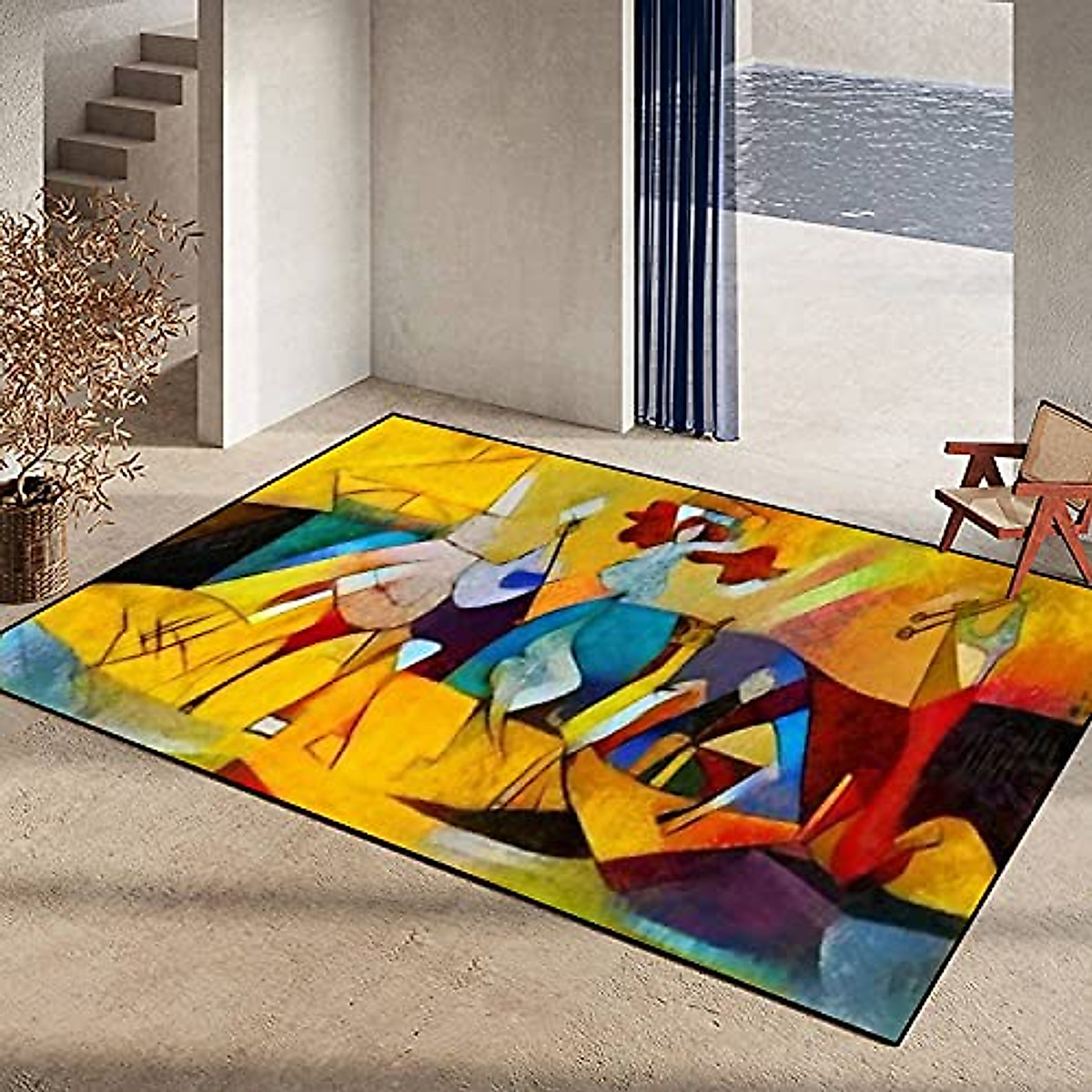 Area Rug Non-Slip Floor Mat Alternative reproductions of Famous Paintings by Picasso Applied Indoor Outdoor Living Room Kids Room Bedroom Carpet Runner Rug Home Decor Doormat Yoga Mat Patio Mat