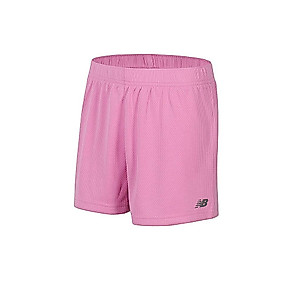 New Balance Girl's Athletic Core Short, Candy Pink, 5