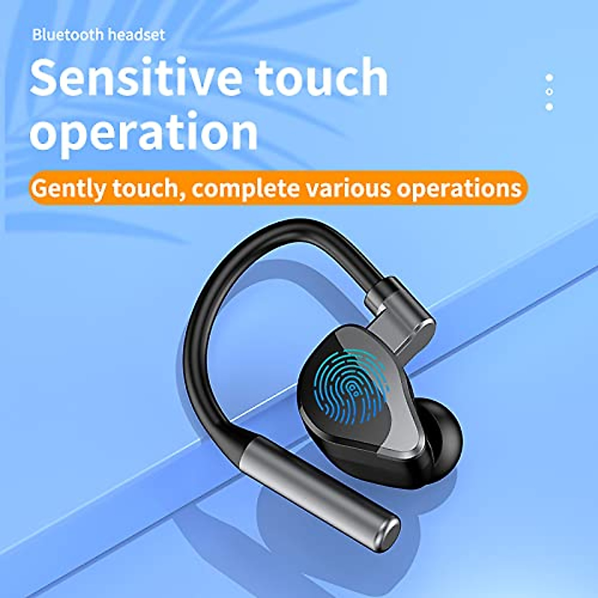 Ipx5 Waterproof Single Touch-Control Wireless Bluetooth 5.2 TWS-Headphones, Wireless Car Driving Headset , Phone Calls and Control Music Play by One Button, Compatable with iOS Android Phones