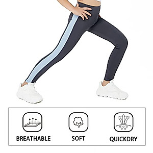 bababanana Youth Leggings for Girls' Mid-Rise Yoga Pants, Running Girls Leggings Gymnastics Workout Pants for Kids 5–16 Years