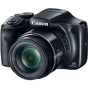 Canon PowerShot SX540 HS Digital Camera with 32GB Memory Card, Camera Case, Extra Battery and Charger, and Deluxe Accessory Bundle (5 Items) (Renewed)
