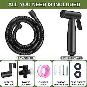 GASLIKE Handheld Bidet Sprayer, Toilet Cleaning, Baby Diaper, Hygienic Cleanup, Quick and Easy Installation, Multiple Uses, Stainless Steel, Brushed Finish