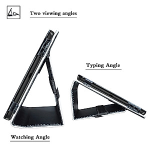 Bige for Lenovo Tab M8 Tablet Case - PU Leather Folio 2-Folding Stand Cover for Lenovo Tab M8 8" Tablet, Black